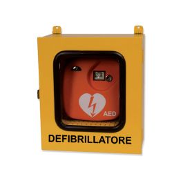 Cutie metalica de perete pt depozitare defibrilator tip AED - galbena ...